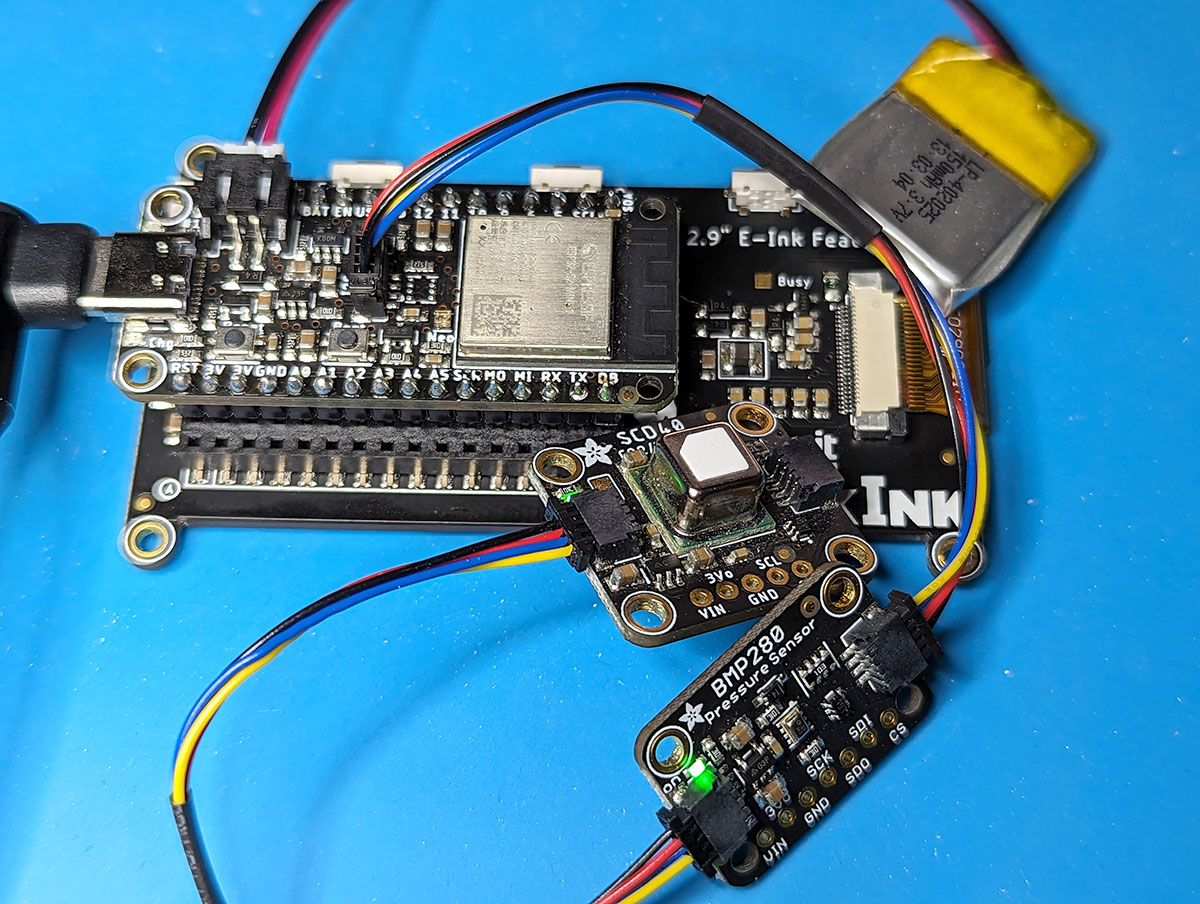 Environmental Sensing using an eInk Display and CircuitPython – somenice